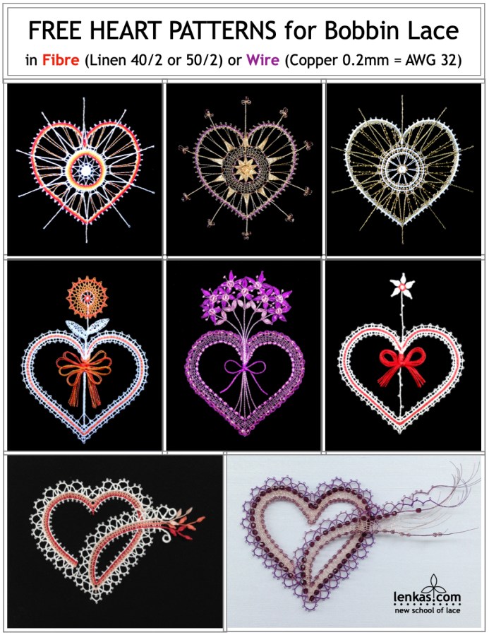Are you looking for free heart patterns for bobbin lace? | Lenka's Way ...