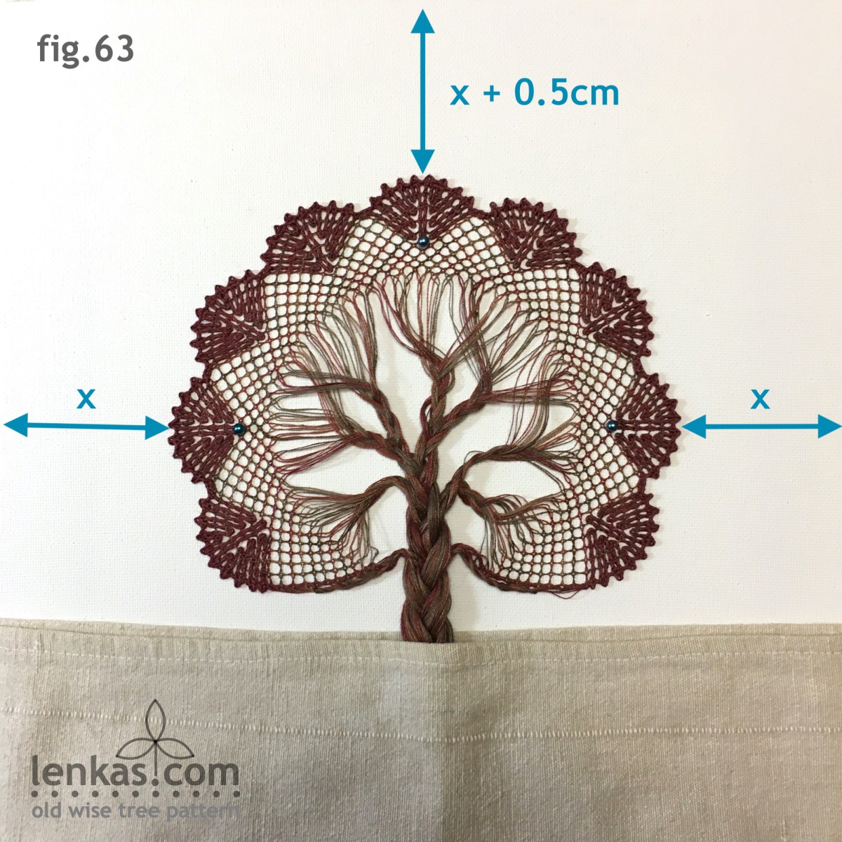 Old Wise Tree: PART 5 – Attaching Lace to Background | Lenka's Way of Lace