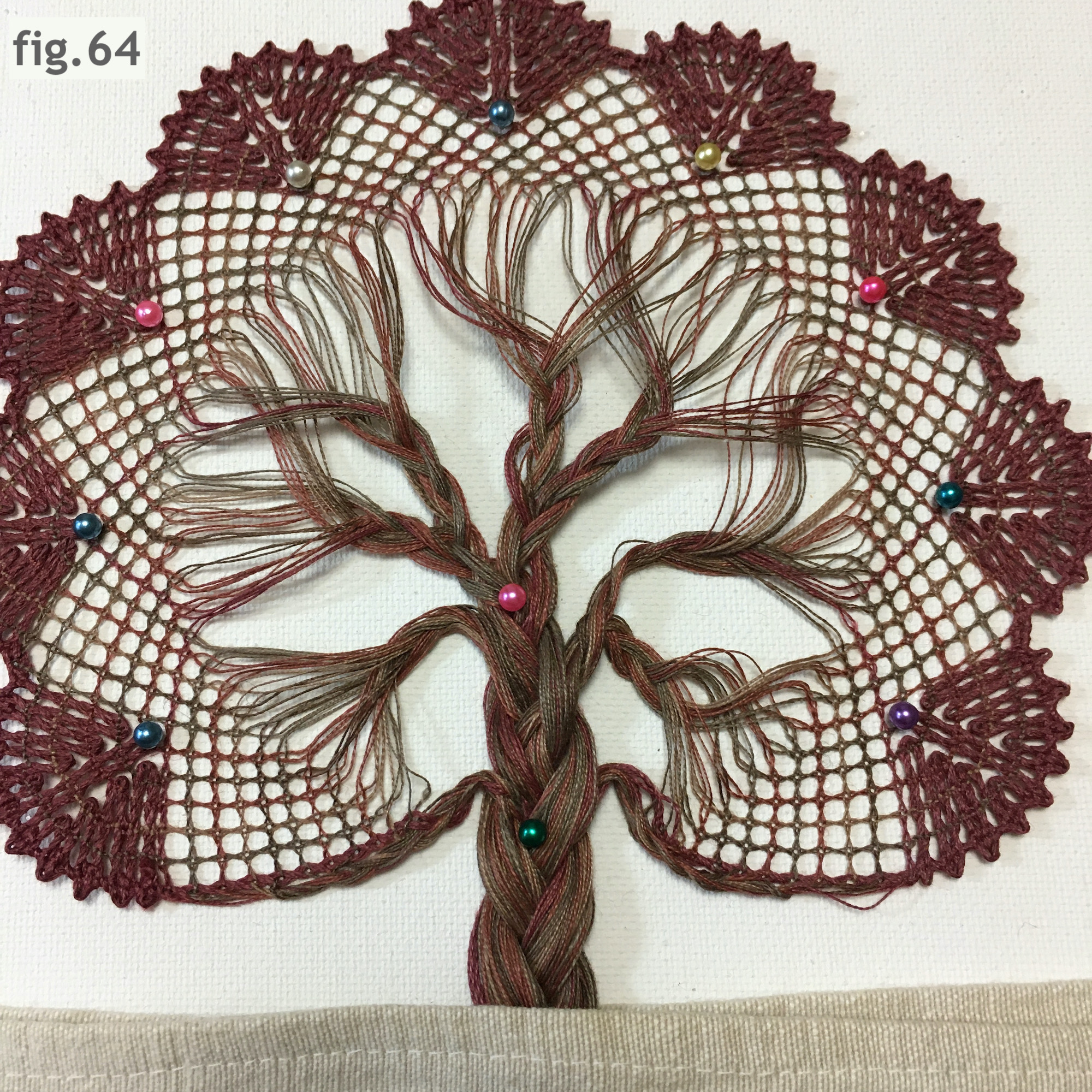 Old Wise Tree: PART 5 – Attaching Lace to Background | Lenka's Way of Lace